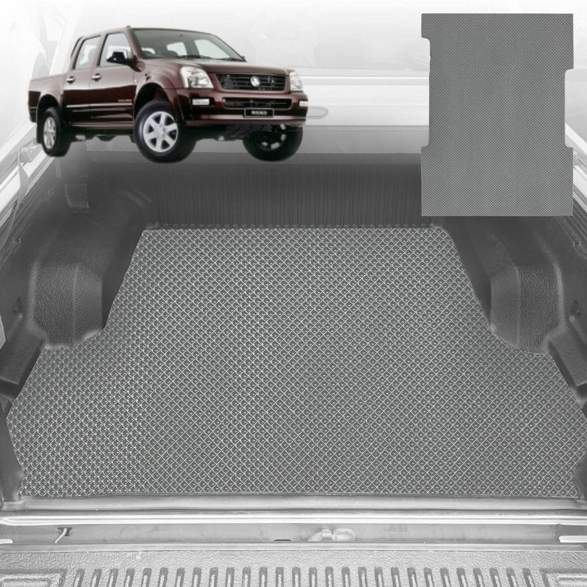 6D Diamond Ute Tub Mat for Holden Rodeo (4-Door Crew Cab) 2003-2008 ...