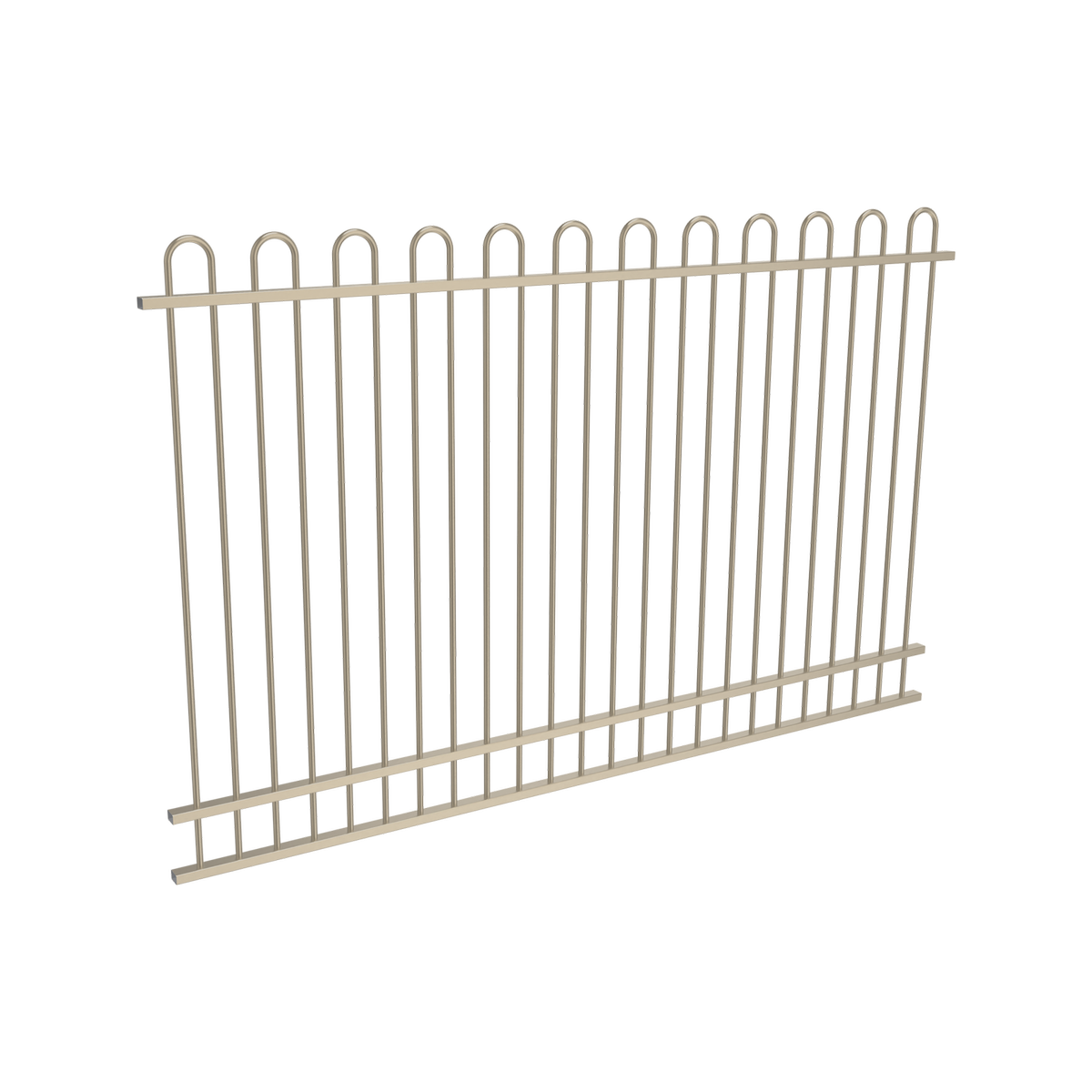 ProtectorAl 2400 x 1500mm Paperbark Aluminium Loop Top Pool Fence Panel ...