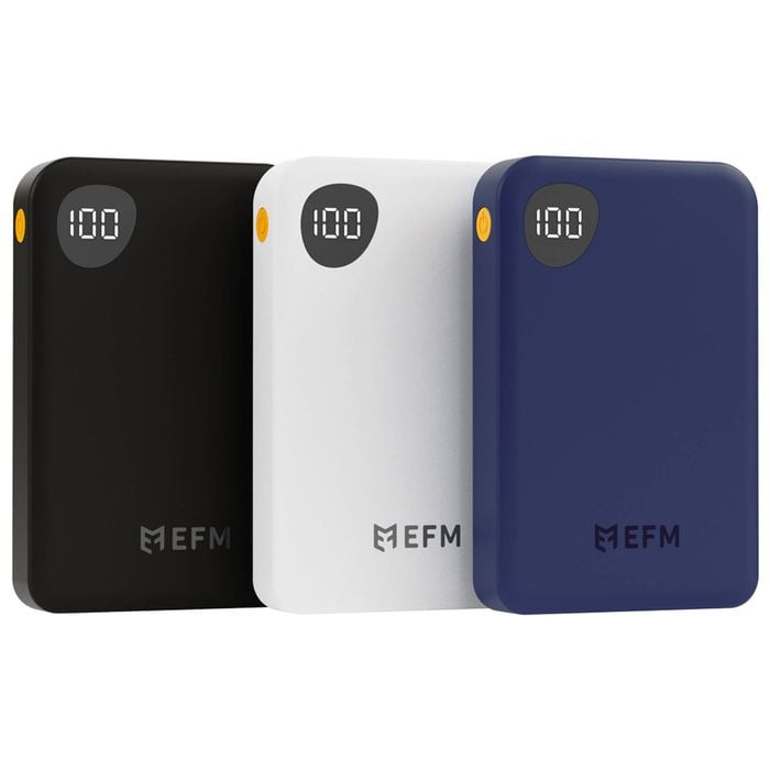 2PK EFM Essential 5000mAh Power Bank Digital Display Universal - White - Bunnings Australia