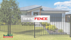 RapidFence 2100 x 2400 x 40mm Black Security Fence Panel - Bunnings ...