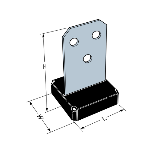 Simpson Strong-Tie Concealed Post Base - Suits 115 To 125mm Square ...