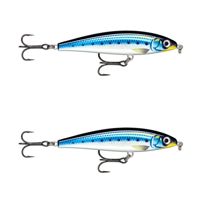 2x Rapala 10cm X Rap Magnum Prey Lipless Hard Body Fish Lures - HD Blue Sardine - Bunnings Australia