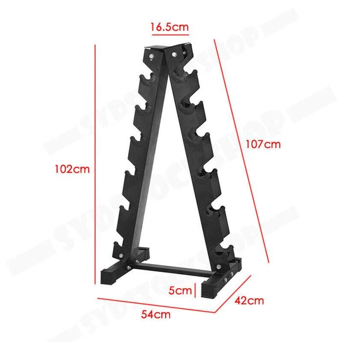 Heavy Duty Dumbbell Rack Storage Racking 6 Pairs Home Gym Weight ...