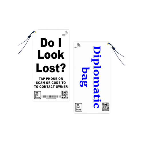 2x Smart Nfc 'diplomatic Bag' Luggage Tags With Smart Passive Tracking ...