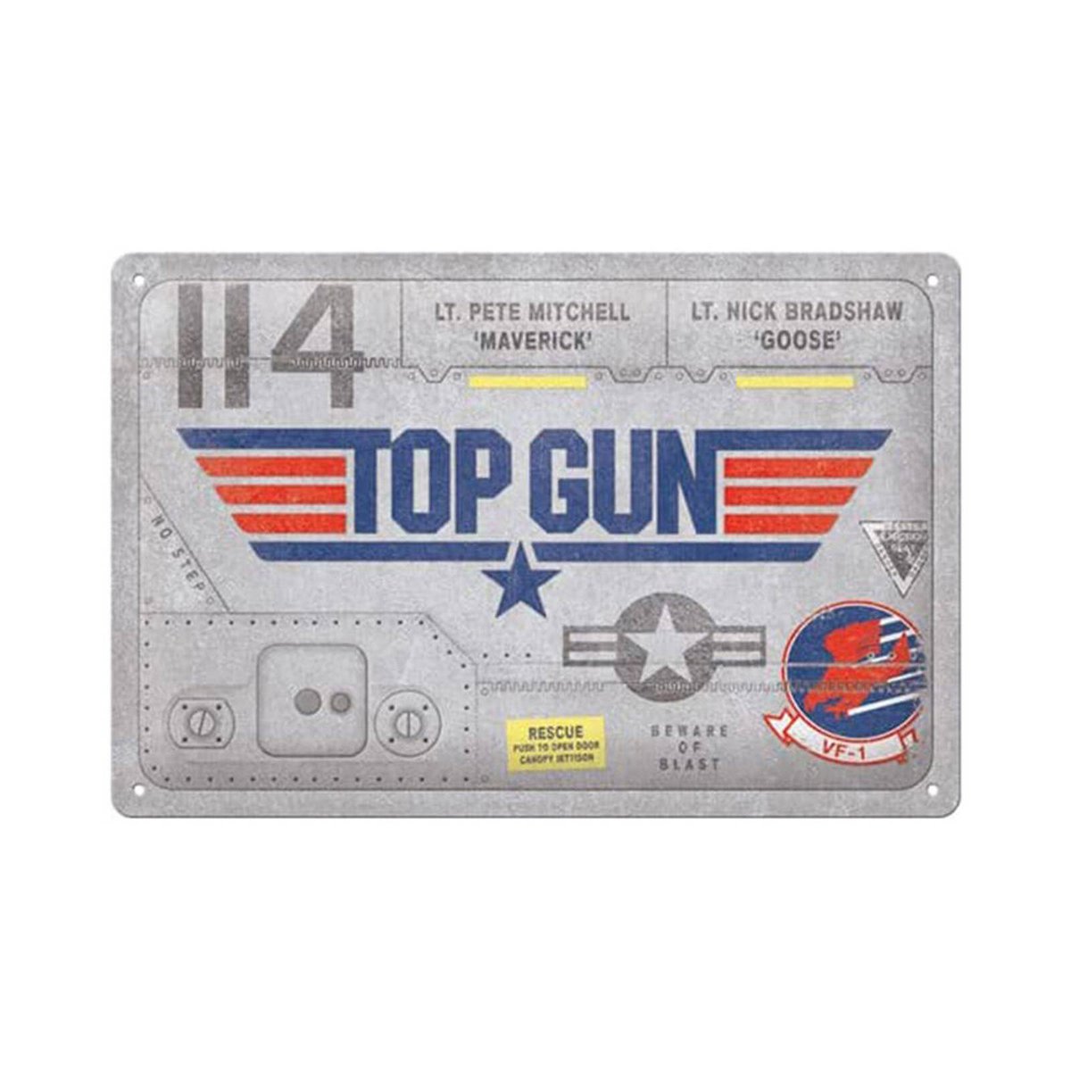 Nostalgic-Art Medium Metal Plaque/Sign Wall Decor Top Gun Aircraft ...