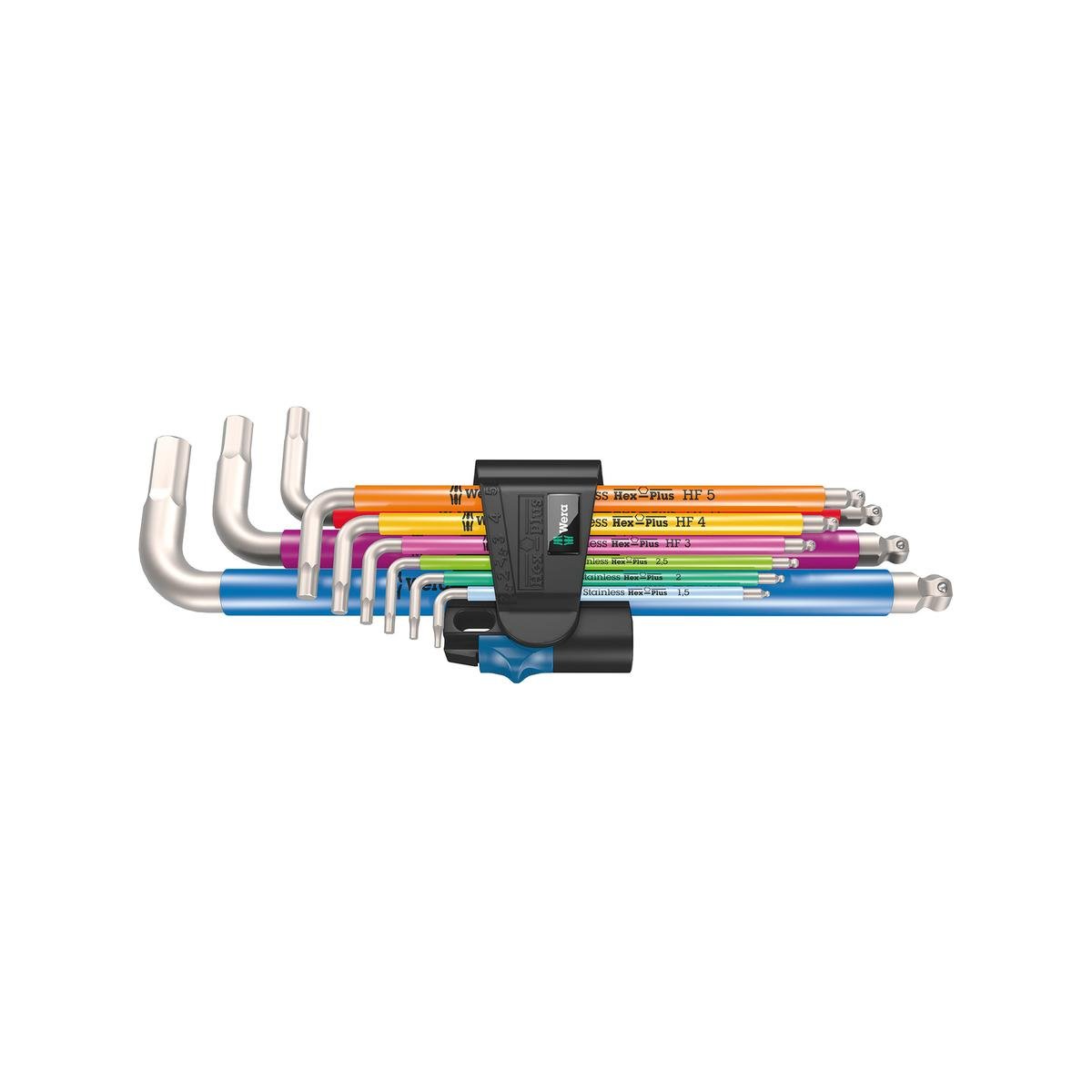 WERA 9 Piece 3950/9 Hex-Plus Multicolour HF Stainless 1 L-Key set ...