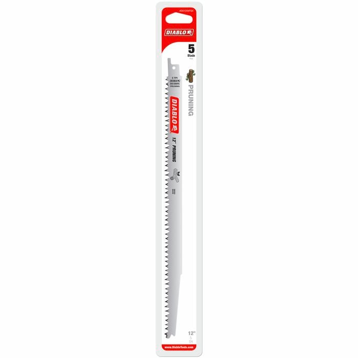 Diablo 12" Fleam Ground Reciprocating Saw Blades For Pruning - 5 Pack ...