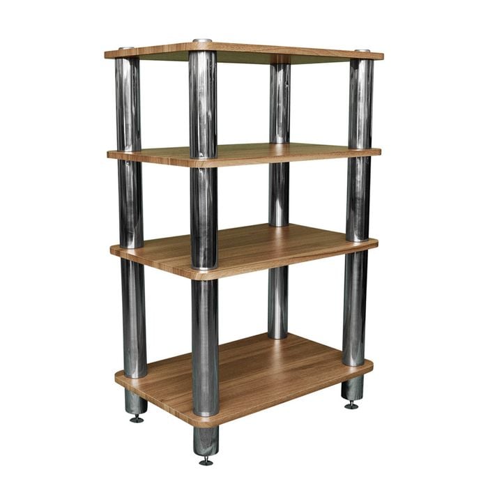 Silcron Steelseries 4 Shelf Hi-Fi Rack - Timber 94cm - Bunnings Australia