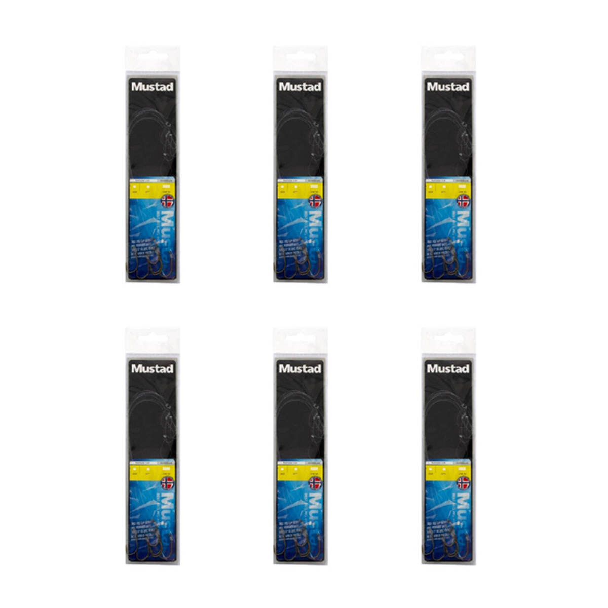 6x 6PK Mustad Hand Tied Snelled Rigs with 9555 Bronze Baitholder Hooks ...