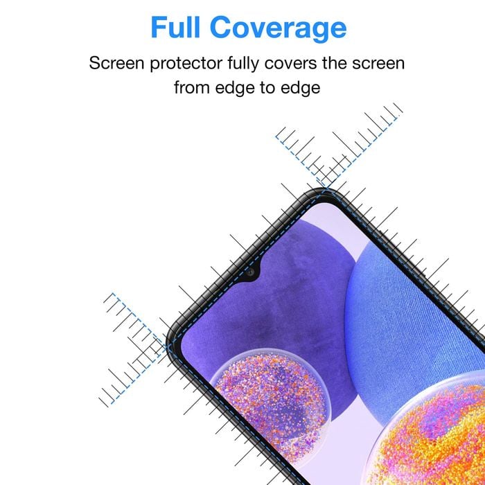 2 Pack MEZON Samsung Galaxy A23 Full Cover Tempered Glass Screen ...