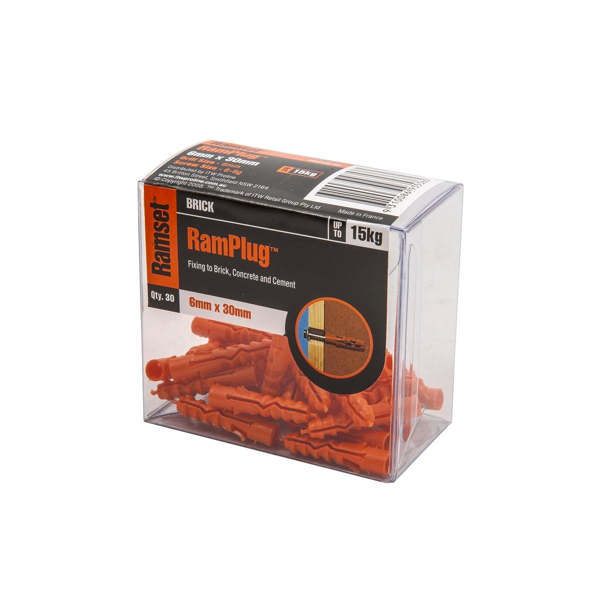 Ramset 6 x 30mm Anchor RamPlug - 30 Pack - Bunnings Australia