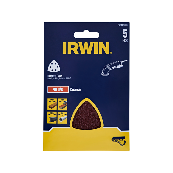 IRWIN 40 Grit Detail Sheets - 5 Pack - Bunnings Australia