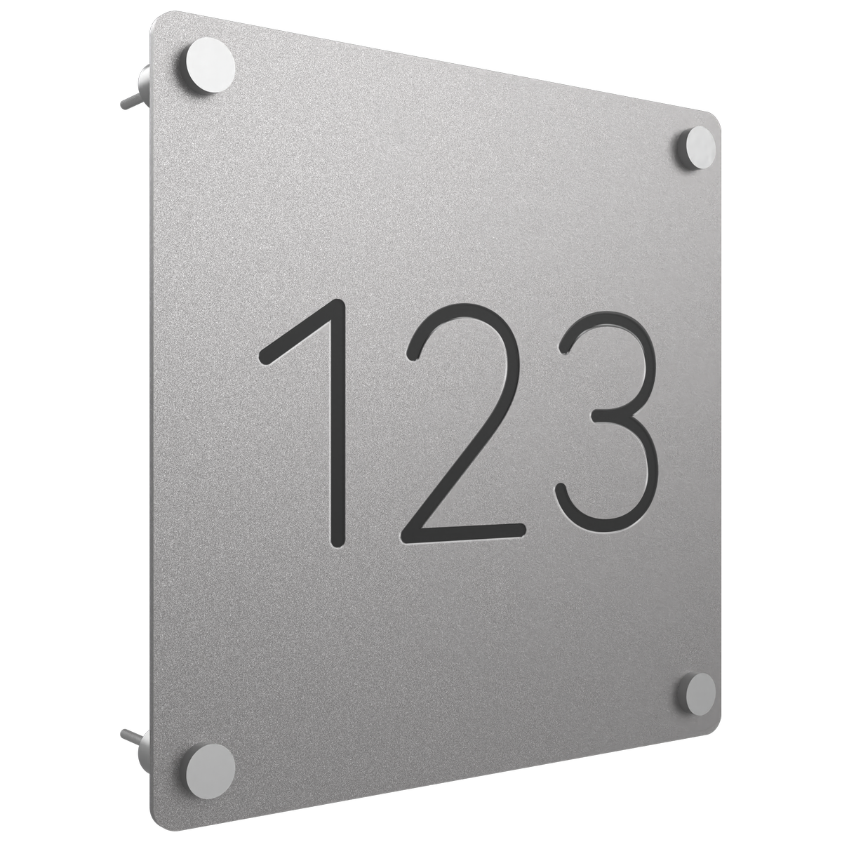 ProtectorAl 280 x 280mm Silver Matt ACM Engraved Custom House Sign ...