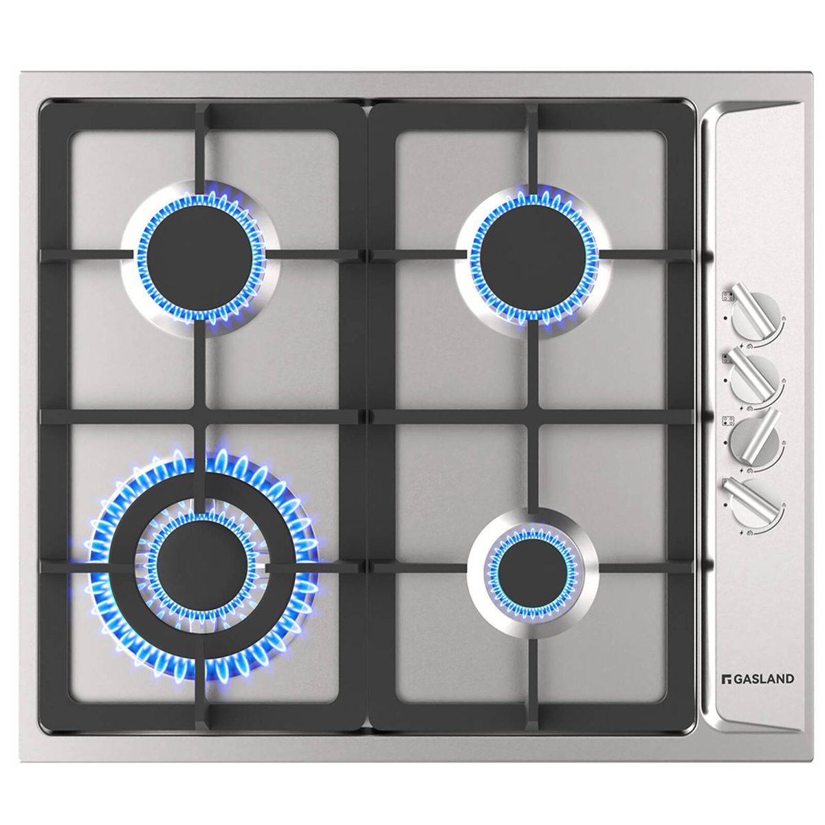 Gasland Chef 60cm Gas Cooktop Stainless Steel with 4 Burners - Bunnings ...