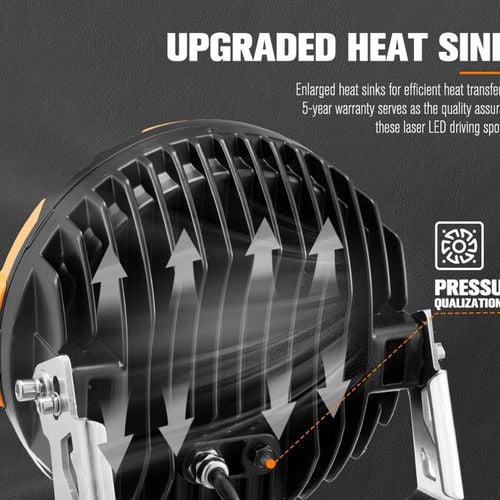 LIGHTFOX Osram 9 inch LED Driving Lights + 20 inch Dual Row LED Light ...