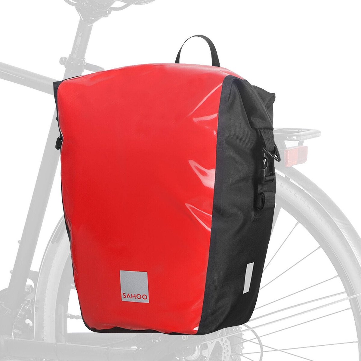 Sahoo 20L Single Rear Pannier Bike Bag - Size 40 x 33 x 17cm Red ...