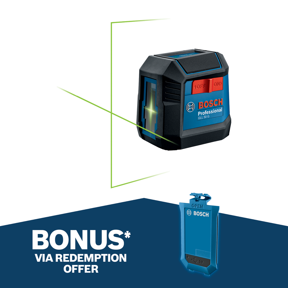 Bosch Professional Green Crossline Laser 06010653K0 - Bunnings Australia