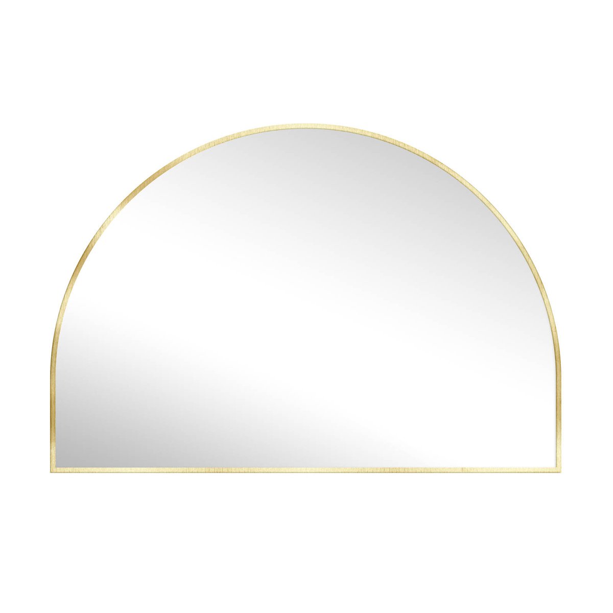 Barelli 800 x 1200mm Brushed Brass Ambiente Arch Framed Mirror ...