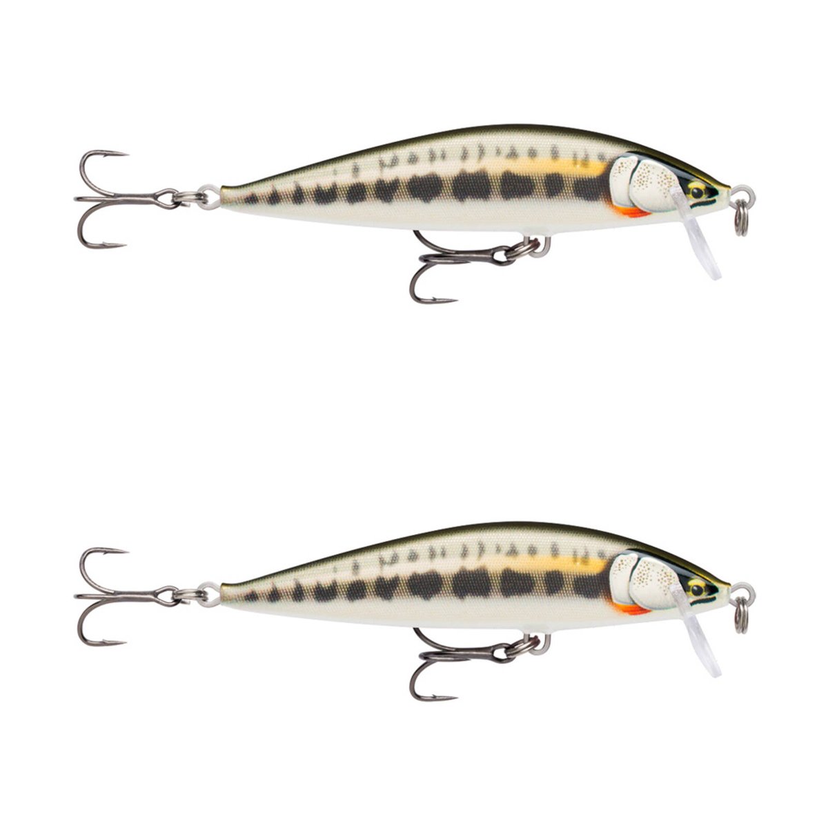 2x Rapala 9.5cm Countdown Sinking Hardbody Balsa Fishing Lures - Gilded Minnow - Bunnings Australia