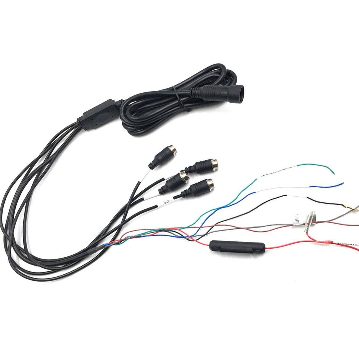 Elinz Power Harness for M7SPLTN Monitor 12V 24V 4 AV Input Truck ...
