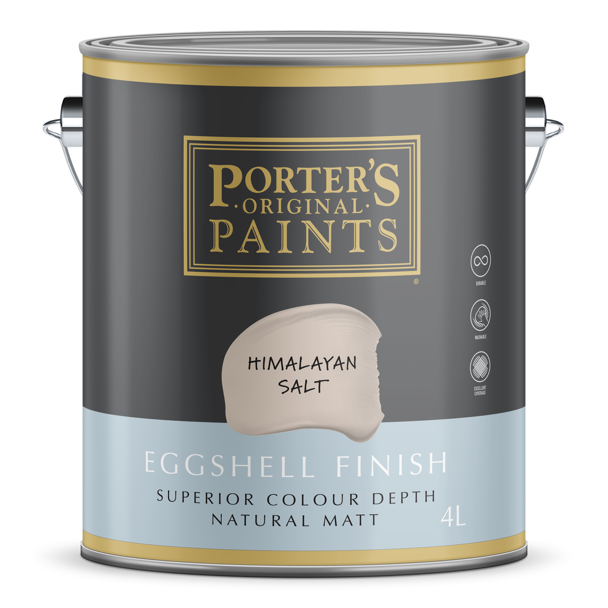 Porter's 4L Himalayan Salt Eggshell Finish Broadwall Washable Paint ...
