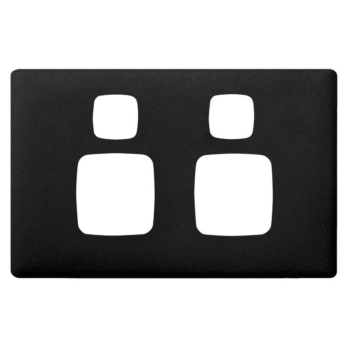HPM Asphalt Linea Double Powerpoint Cover Plate - Bunnings New Zealand