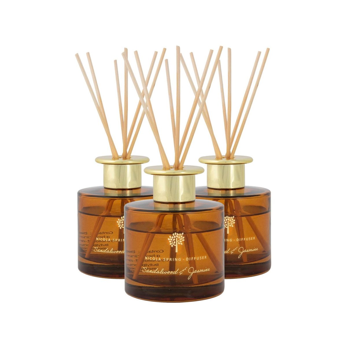 Nicola Spring Scented Reed Diffusers - 200ml - Sandalwood & Jasmine ...