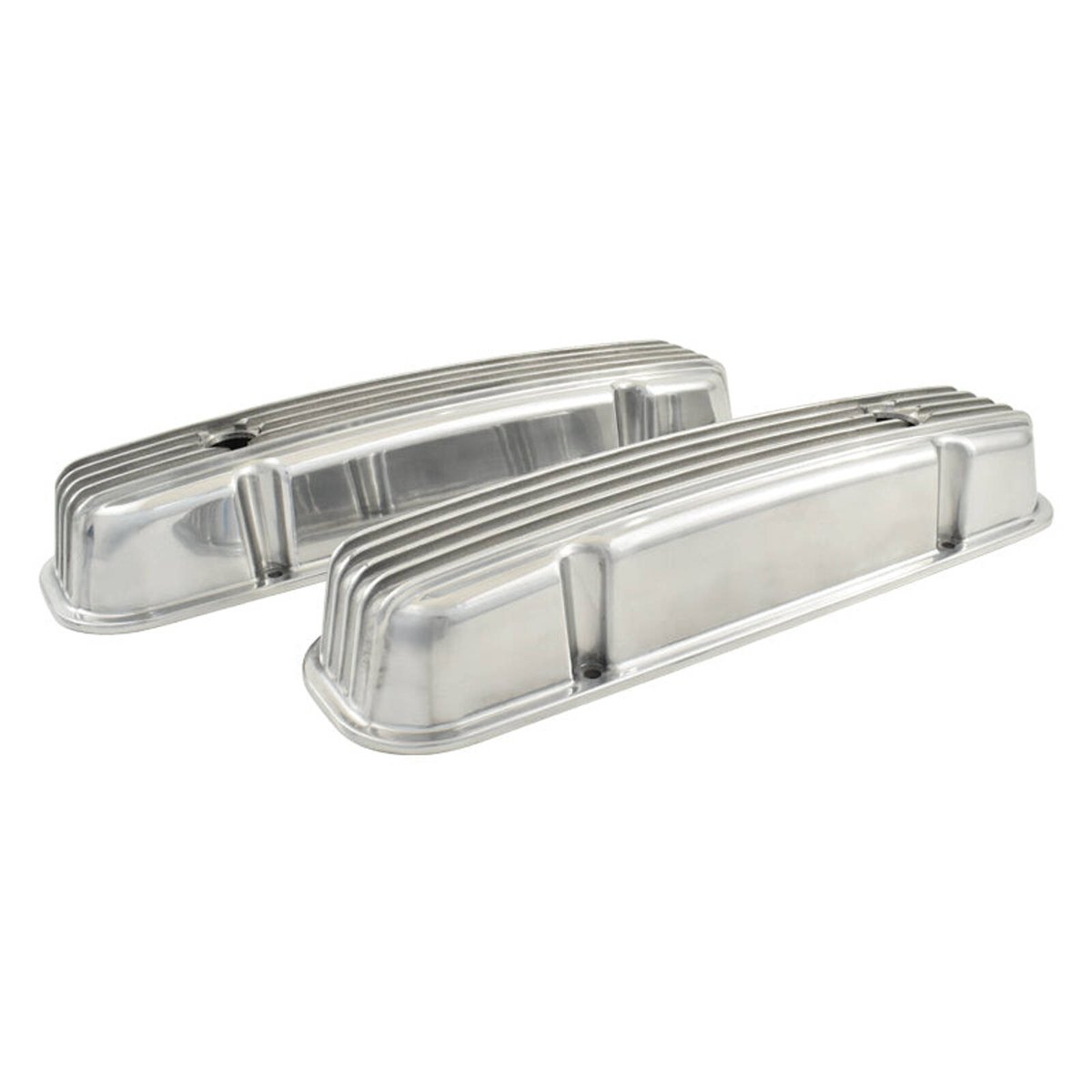 Pontiac V8 Polished Finned Aluminium Valve Covers Tall 326 350 389 400 ...