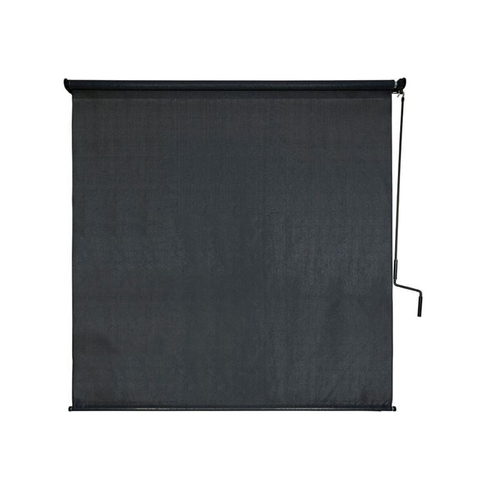 Coolaroo 2.4 x 2.4m Graphite HeatShield Crank Operated Outdoor Blind ...