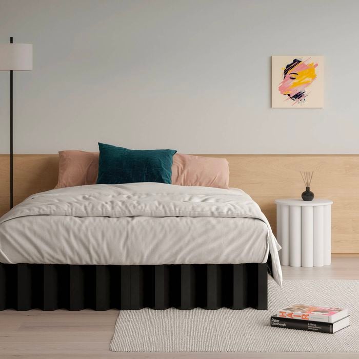 Yona Fold Out Cardboard Bed Base Frame - Black Double - Bunnings Australia