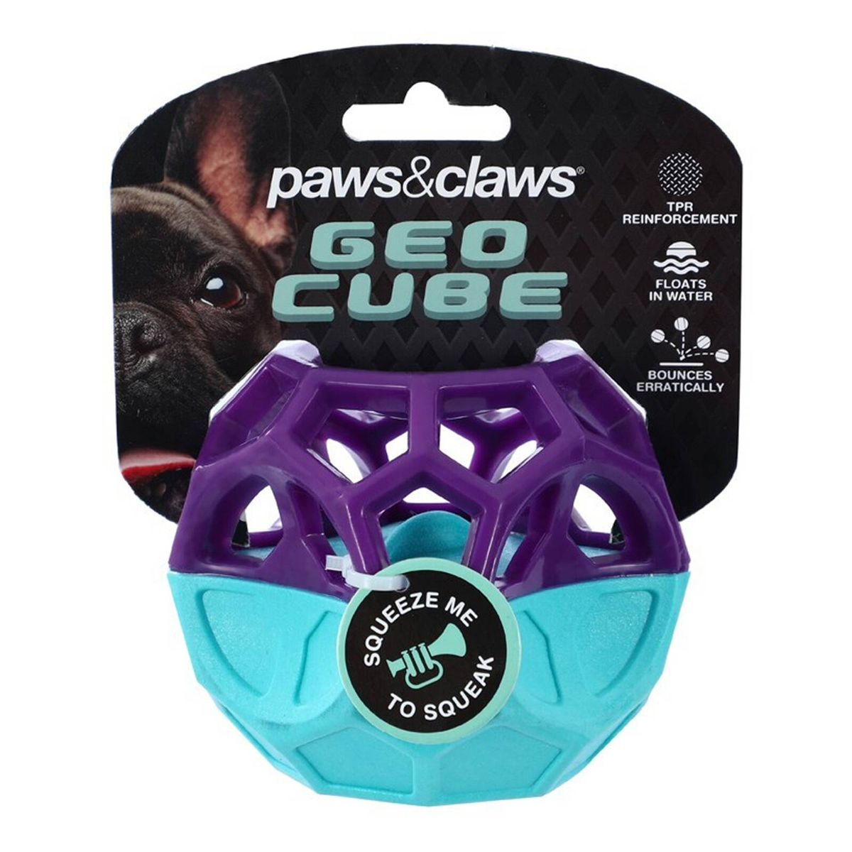 Paws & Claws 8.5cm Geo Floating TPR Cube Ball - Bunnings Australia
