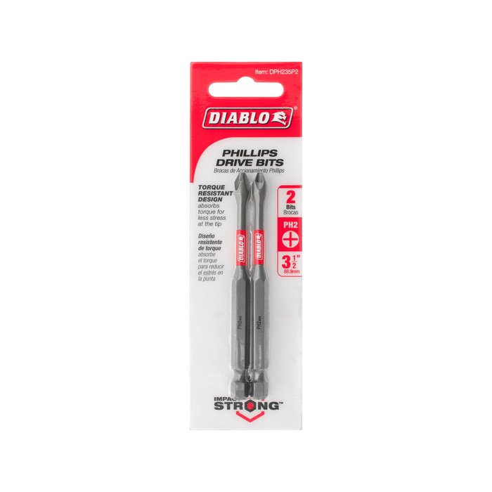 Diablo 3.5" 2 Piece Philips Drive Bits - Bunnings Australia