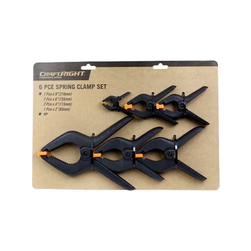 Craftright 6 Piece Plastic Clamps Set - Bunnings New Zealand