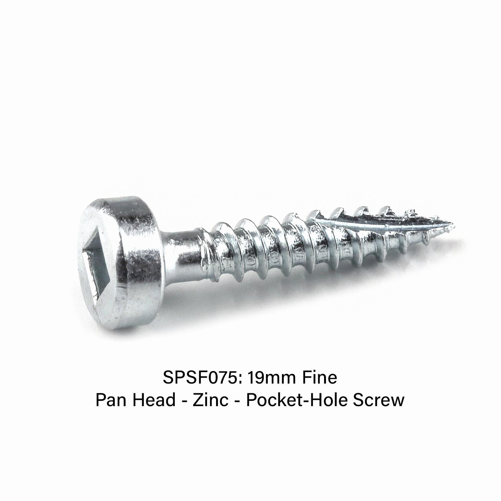 Kreg 19mm Zinc Fine Thread Pan Head Pocket Hole Screws 100 Pack Bunnings Australia