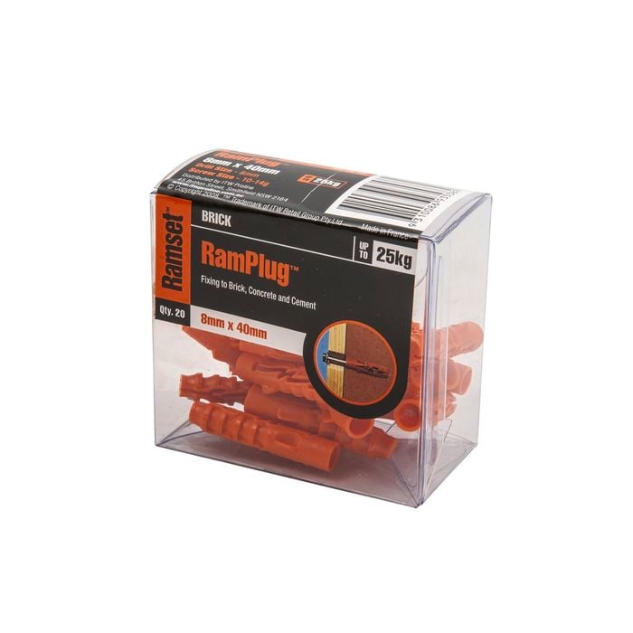 Ramset 8 x 40mm Anchor RamPlug - 20 Pack - Bunnings Australia