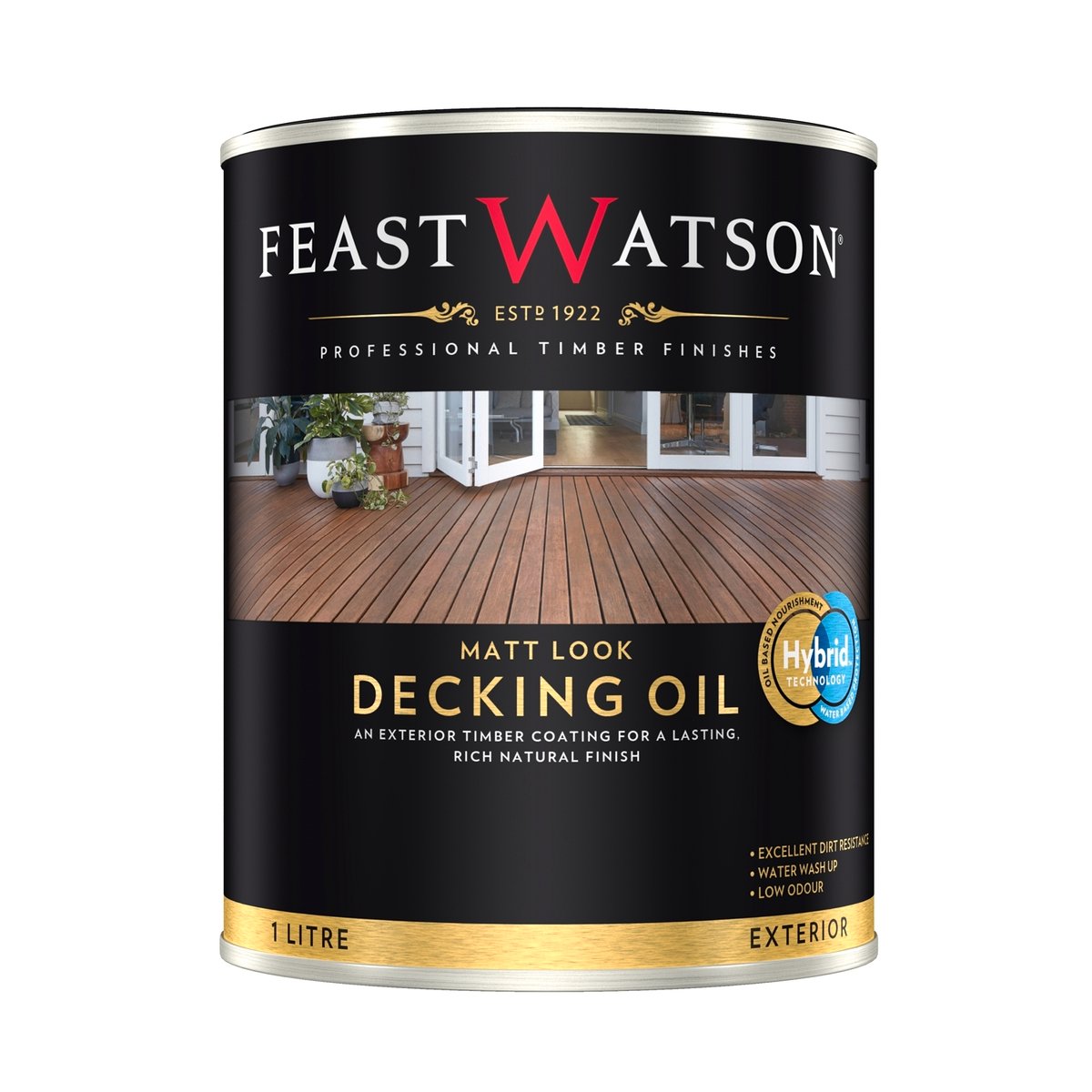 Feast Watson 1L Jarrah Matt Look Decking Oil - 1L - Bunnings Australia