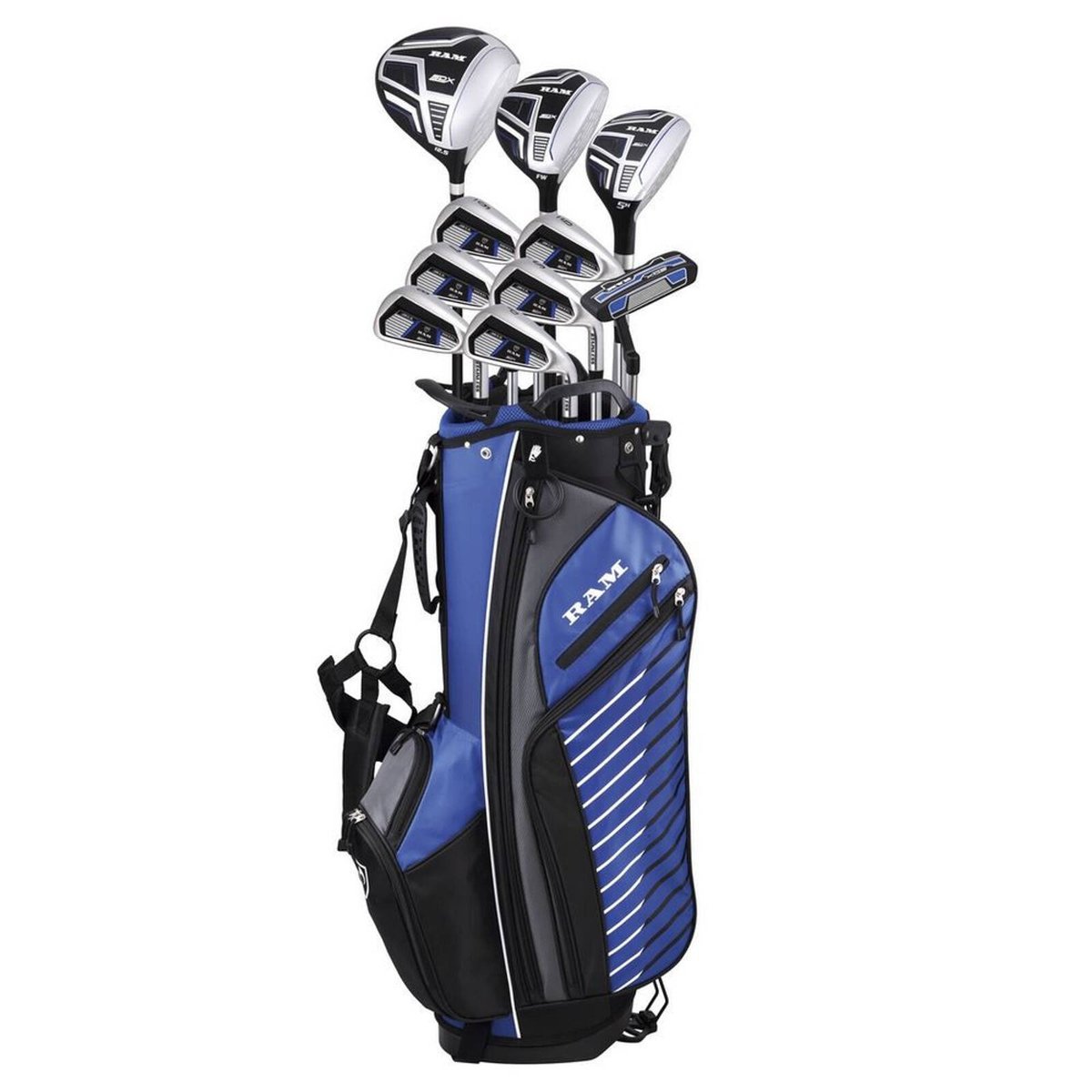 Ram Golf SDX Mens Golf Clubs Set + Bag, Right Hand, Graphite/Steel ...