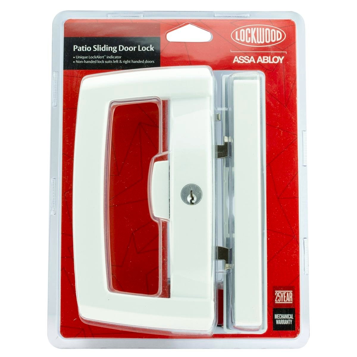 Lockwood Onyx Dual Handed Patio Sliding Door Lock - White - Bunnings ...