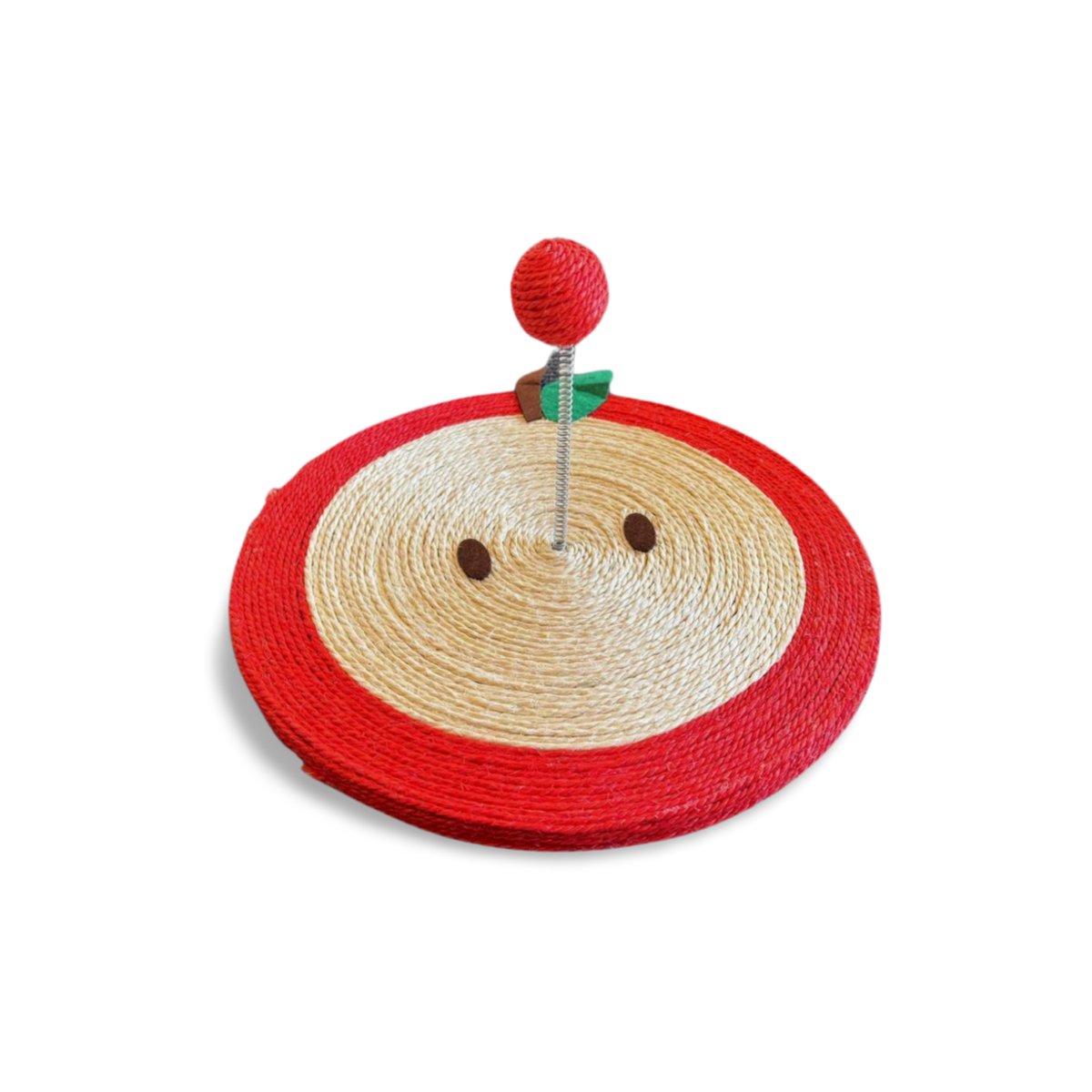Playful Sisal Spring Ball Cat Scratcher - Apple - Bunnings Australia