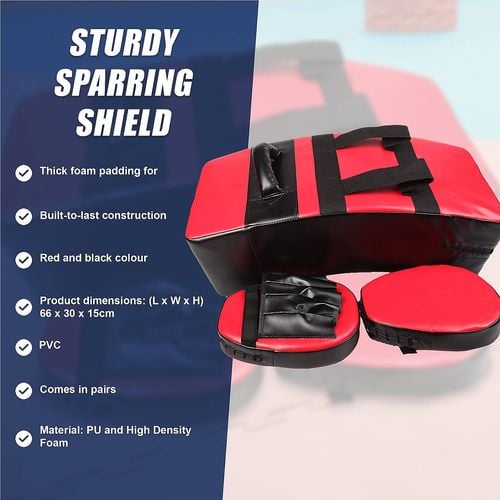 RTM Kicking Boxing Sparring Shield & Punching Pad Mitts Combo ...