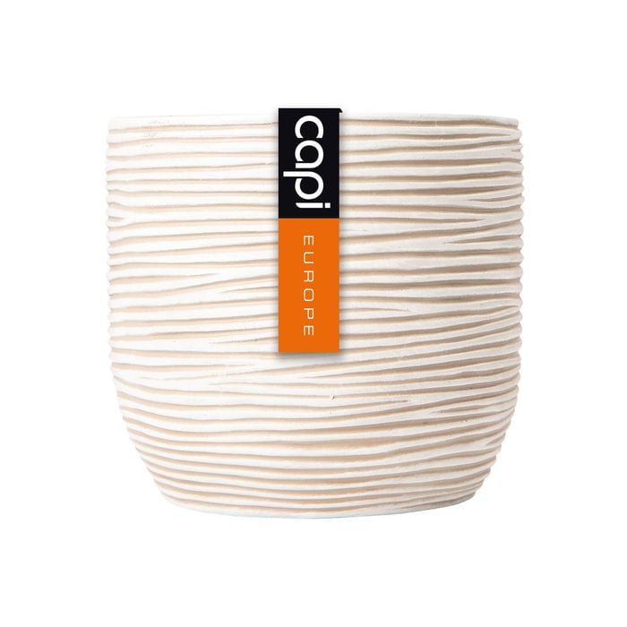 Capi 14 x 13cm Ivory Rib Indoor Plant Pot - Bunnings Australia