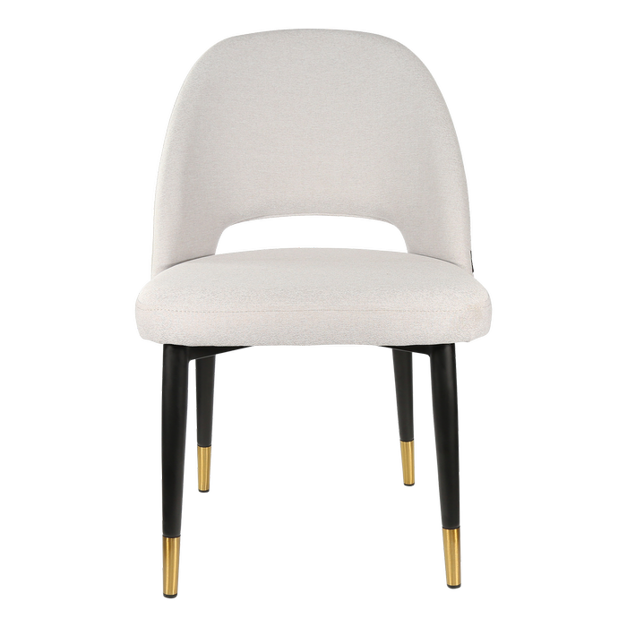 Durafurn 450mm High Light Grey Fabric Semifreddo Chair with Black Metal Legs - Bunnings Australia