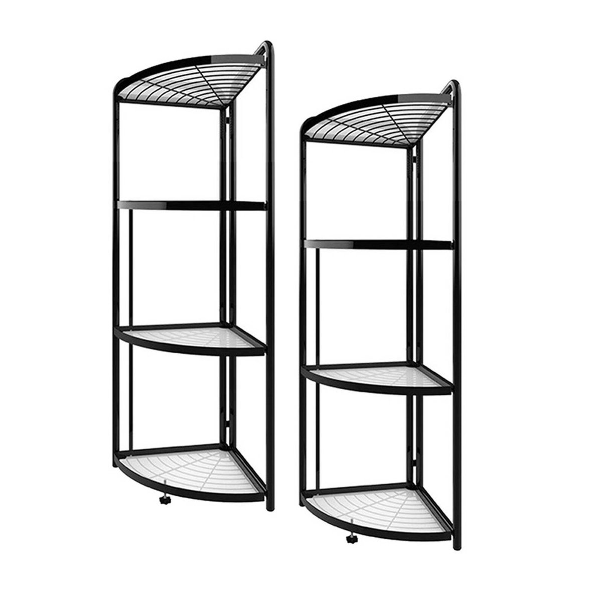 SOGA 2X 4 Tier Steel Corner Stands Triangular Design - Bunnings Australia