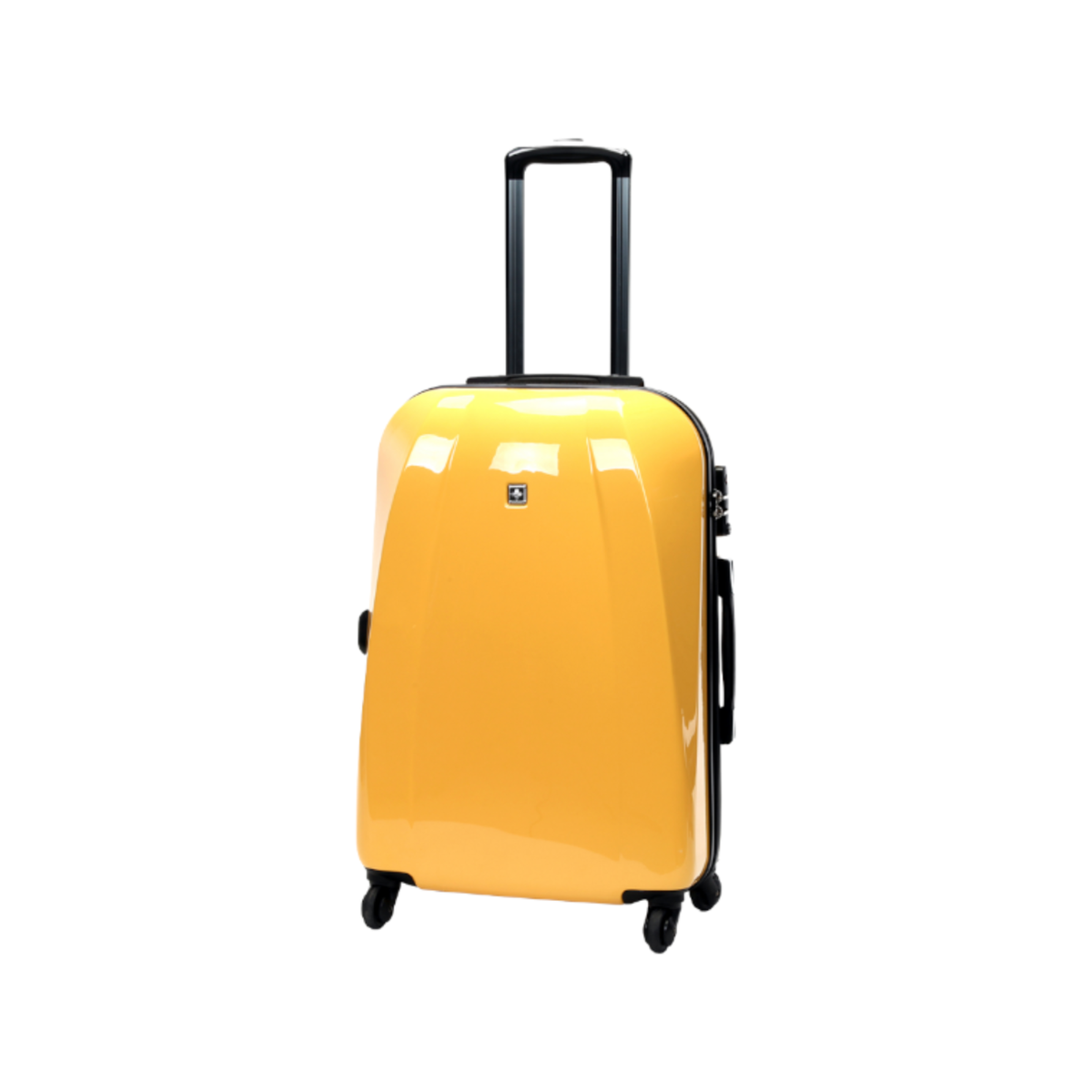 Swiss Luggage Suitcase with TSA locker HardCase 24" - Yellow - Bunnings ...