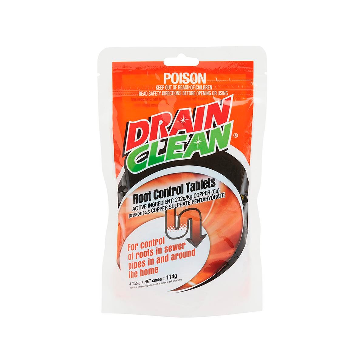 Drain Clean 114g Root Control Tablets - 4 Pack - Bunnings Australia