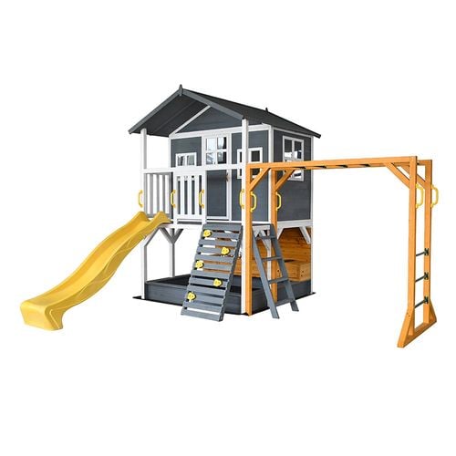 Kidzshack Caboodle Shack Wooden Large Cubby House with Mud Kitchen ...