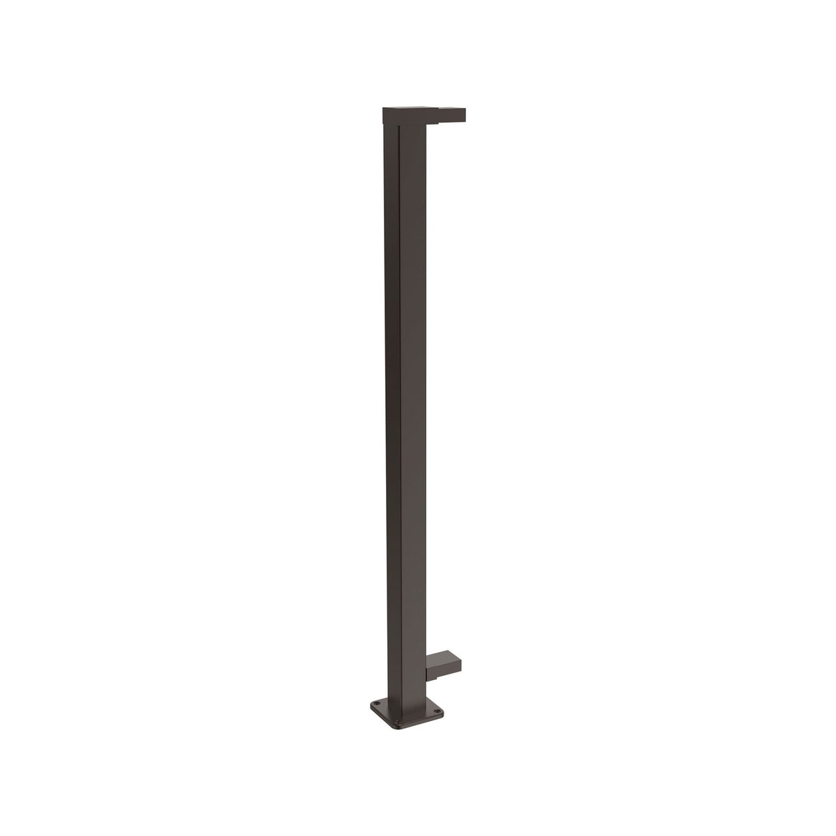 ProtectorAl 1010mm Black Aluminium Flanged End Balustrade Post ...