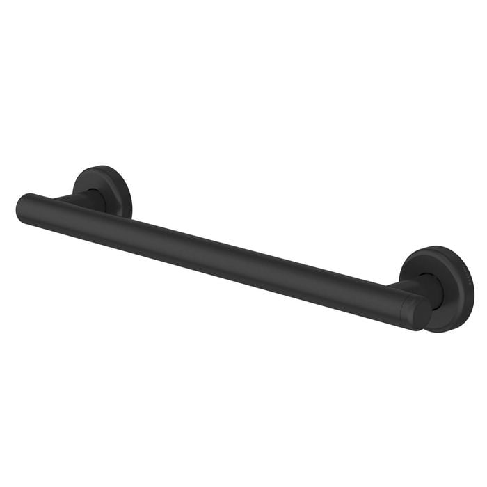 HomeCare by Caroma 450mm Black Matte Straight Grab Rail - Bunnings ...