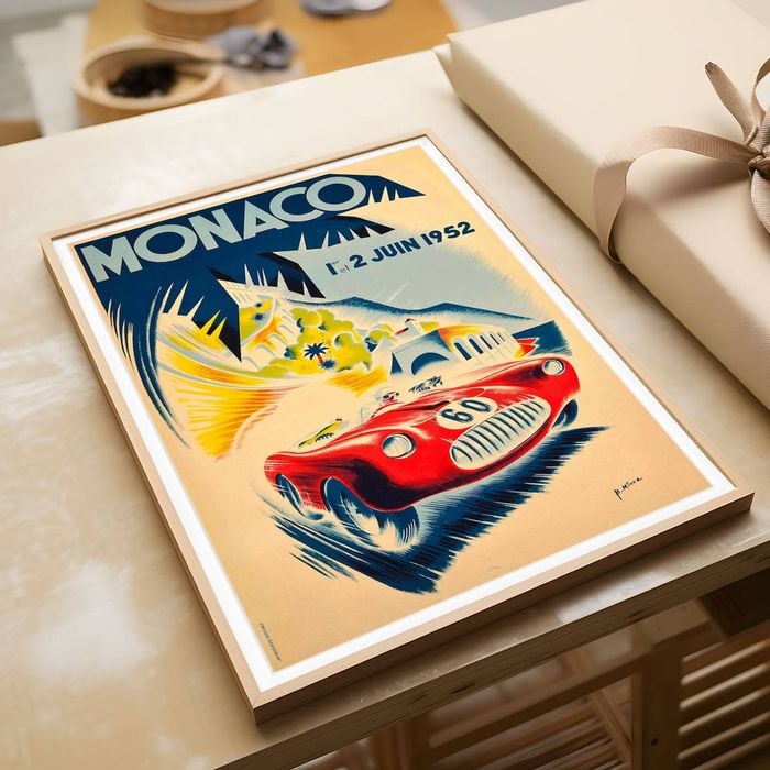 Galrie Vintage 1952 Monaco Grand Prix Art Print by Bernard Minne ...