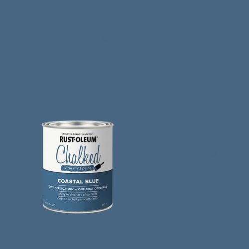 Rust-Oleum 887ml Coastal Blue Ultra Matt Chalked Paint - Bunnings Australia